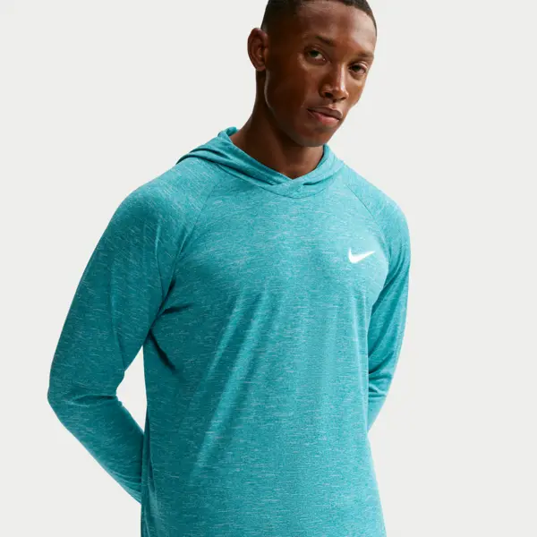 Nike Hydroguard Essential Dri-fit Uv Long Sleeve Hooded Top - Green