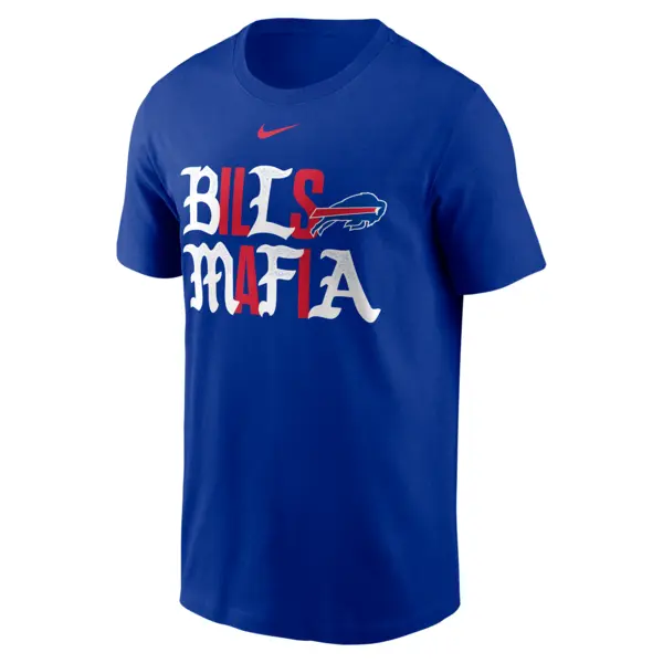Nike Buffalo Bills Mafia Wordmark Club Nfl T-shirt - Blue
