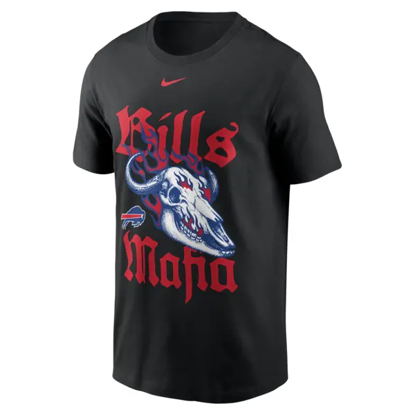 Nike Buffalo Bills Mafia Skull Nfl T-shirt - Black