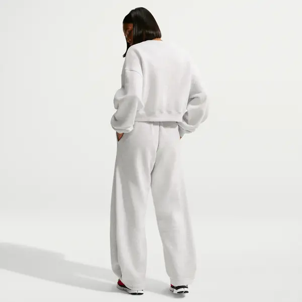 Nike Studio Fleece Medium Weight Loose Pleated Snap Pants - Brown