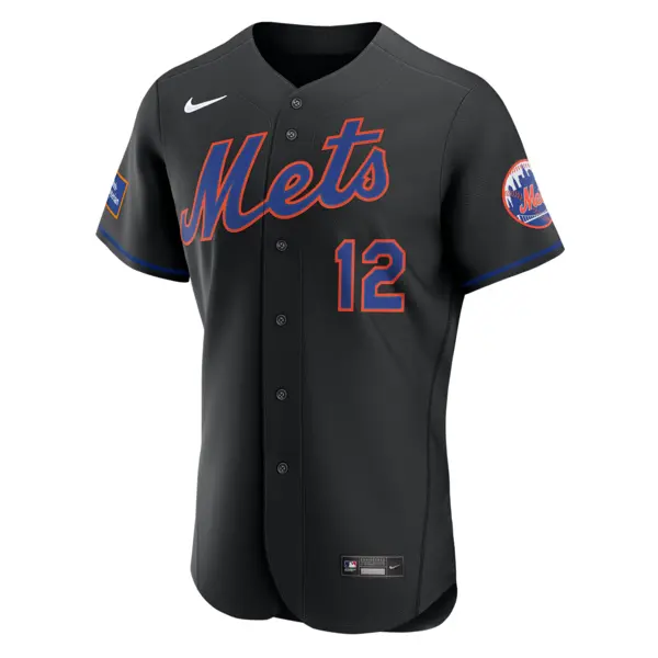 Nike Francisco Lindor New York Mets Mlb Authentic Jersey - Black