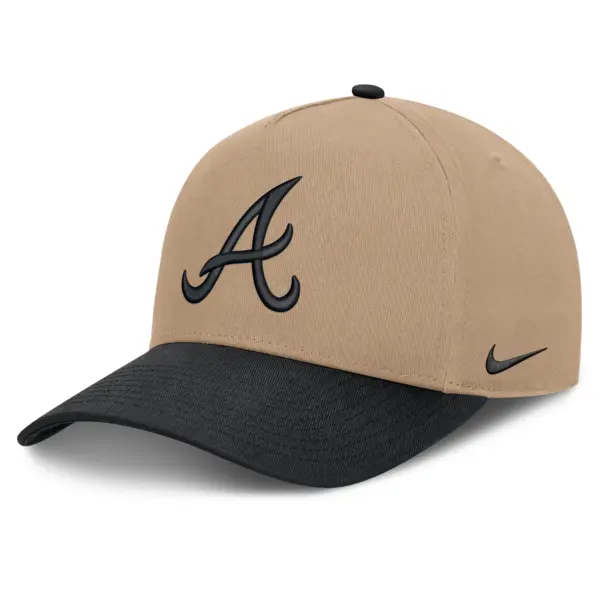 Nike Atlanta Braves Rise Mlb A-frame Trucker Adjustable Hat - Brown