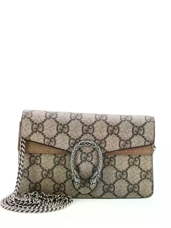 Gucci Dionysus Bag Gg Coated Canvas Super Mini Crossbody Bag