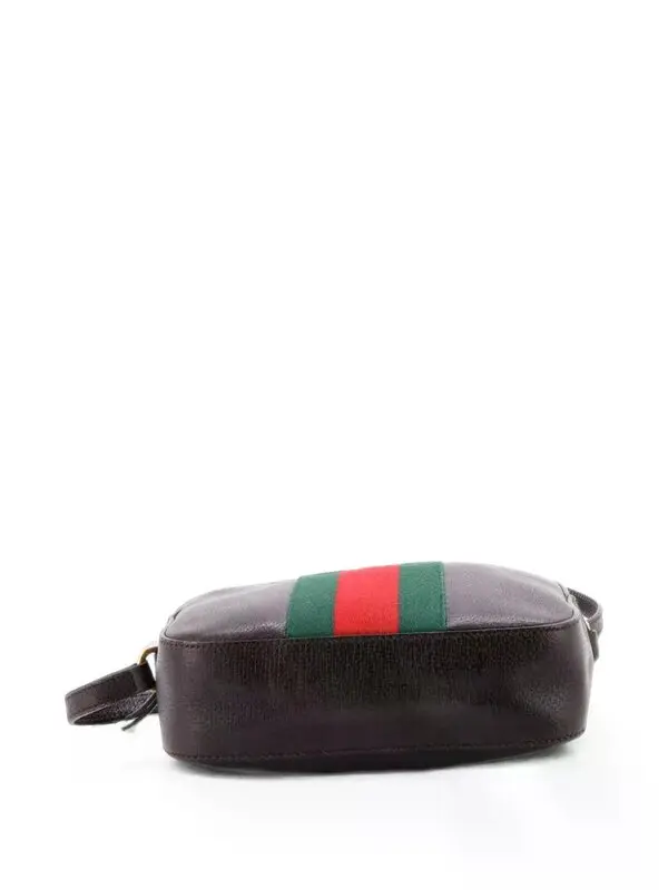 Gucci Bee Web Camera Bag Leather Crossbody Bag