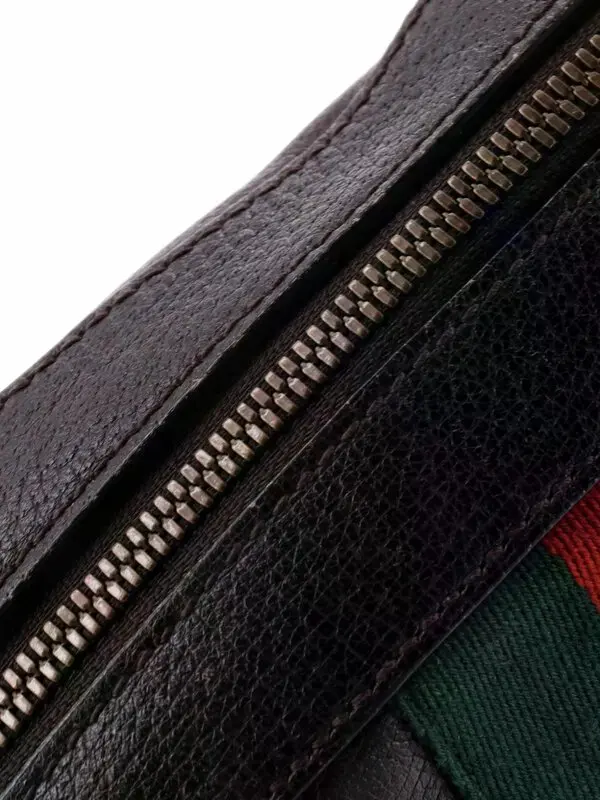 Gucci Bee Web Camera Bag Leather Crossbody Bag