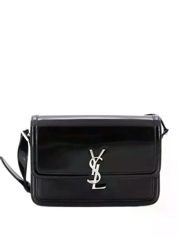 Saint Laurent Solferino Bag Patent Medium Shoulder Bag - Black
