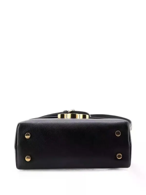 Celine Nino Leather Top Handle Bag - Black