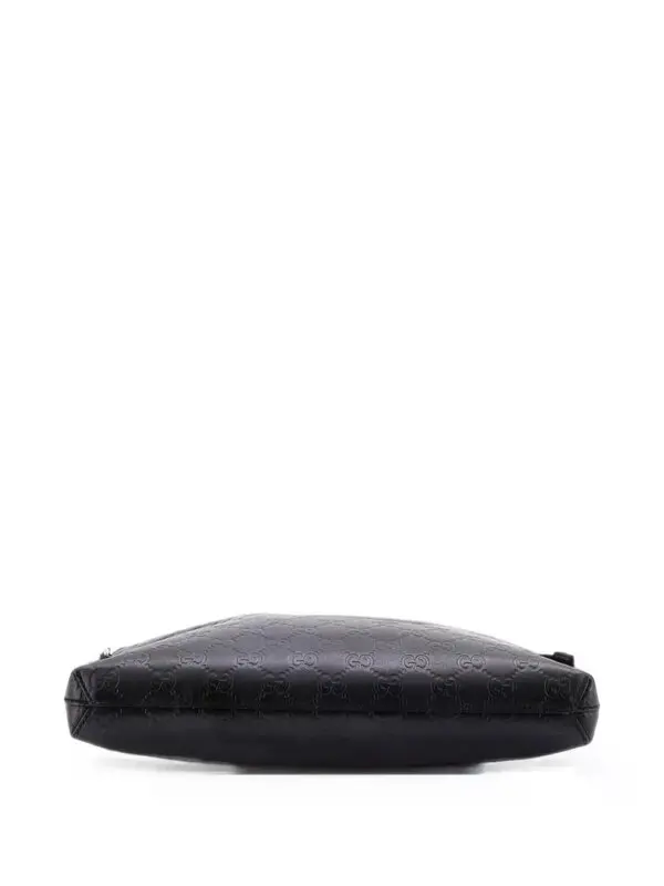 Gucci Signature Soft Wristlet Guccissima Leather Clutch Bag