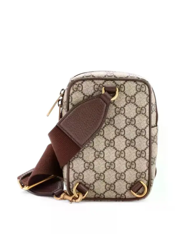Gucci Ophidia Front Pocket Zip Gg Coated Canvas Mini Crossbody Bag