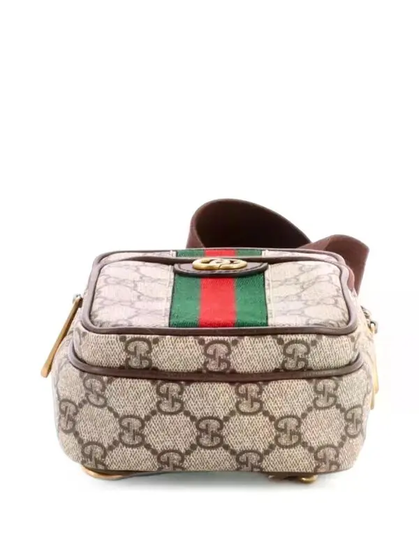 Gucci Ophidia Front Pocket Zip Gg Coated Canvas Mini Crossbody Bag
