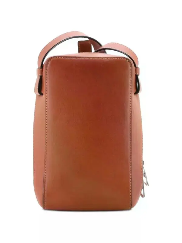 Loewe Anagram Box Leather Crossbody Bag - Brown