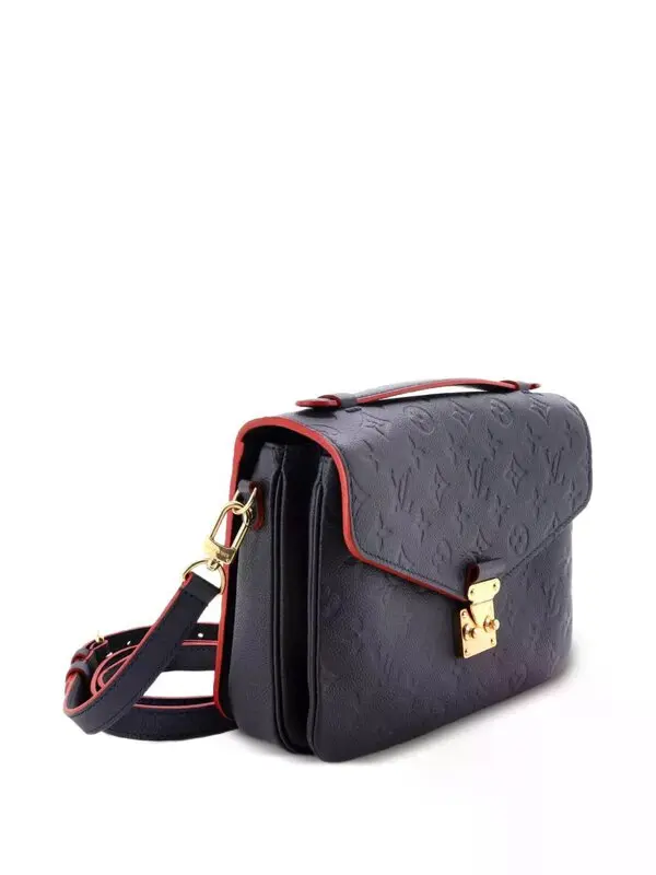 LOUIS VUITTON Monogram Empreinte Pochette Metis Bag - Blue