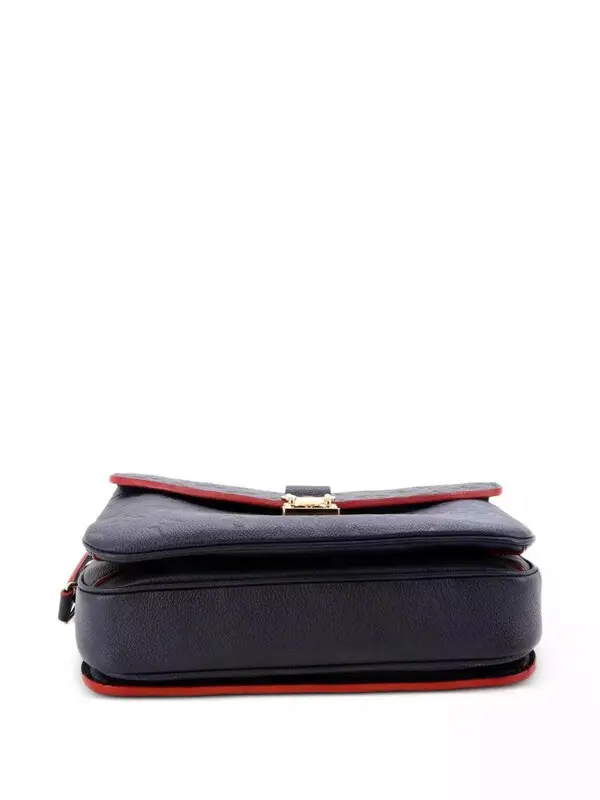 LOUIS VUITTON Monogram Empreinte Pochette Metis Bag - Blue
