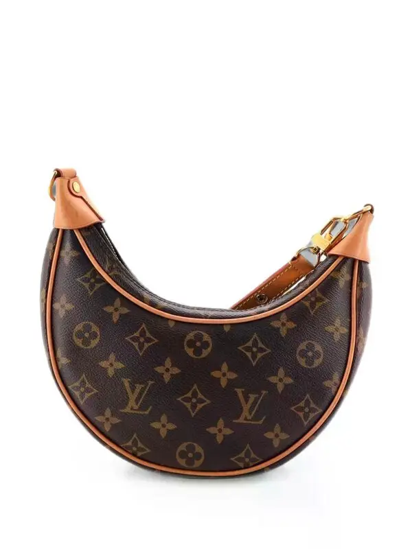 LOUIS VUITTON Loop Handbag Monogram Canvas Hobo Bag - Brown