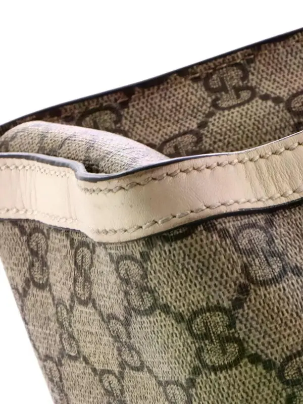 Gucci Padlock Chain Tote Gg Coated Canvas With Leather Small Shoulder Bag