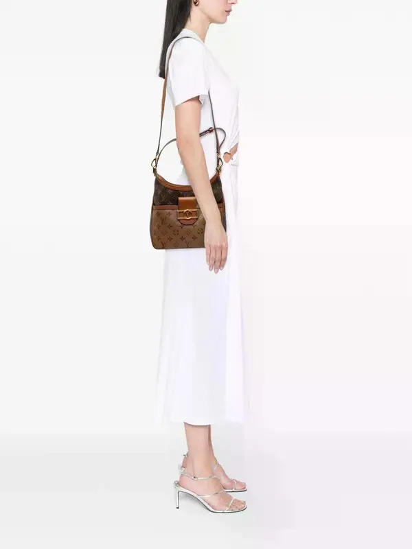 LOUIS VUITTON 2020 Monogram Reverse Dauphine Hobo Pm Satchel