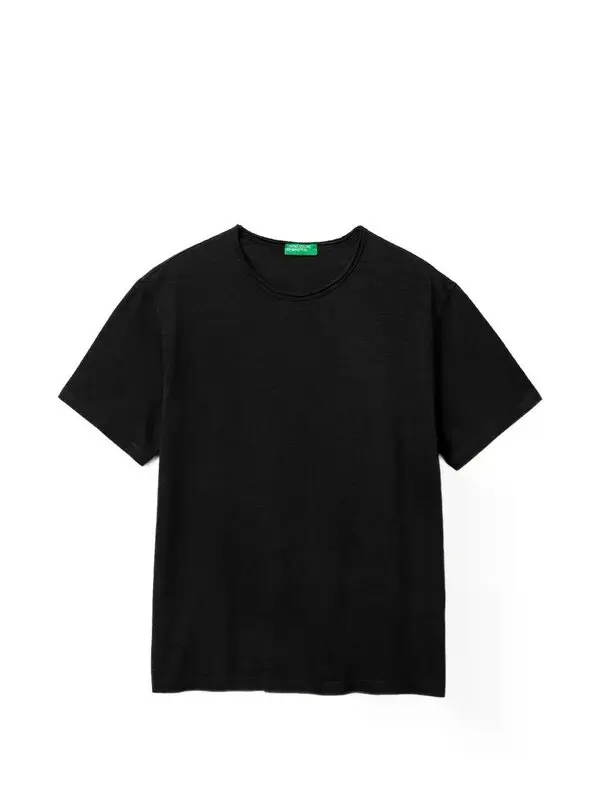 BENETTON Cotton Crewneck T-shirt - Black