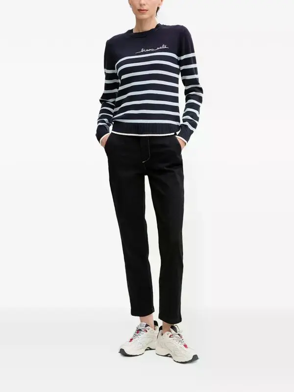 BENETTON Straight Leg Jeans With Contrast Stitching - Blue
