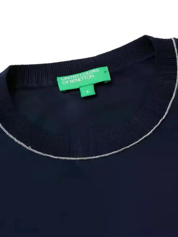 BENETTON Contrast-trim Crew-neck Sweater