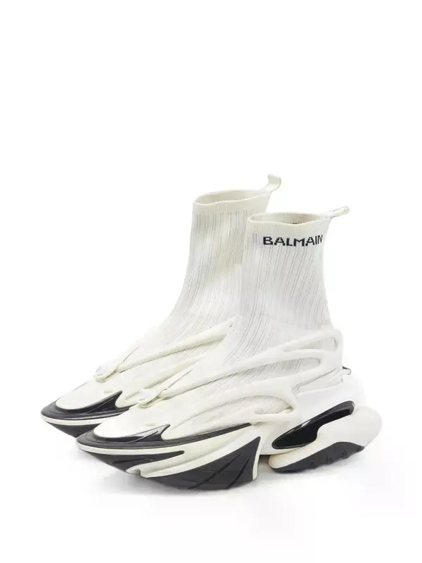 Balmain Unicorn High-top Sneakers - White