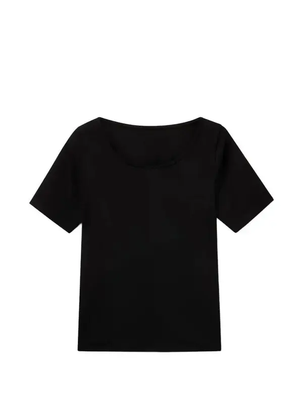 BENETTON Scoop Neck Short Sleeve T-shirt - Black