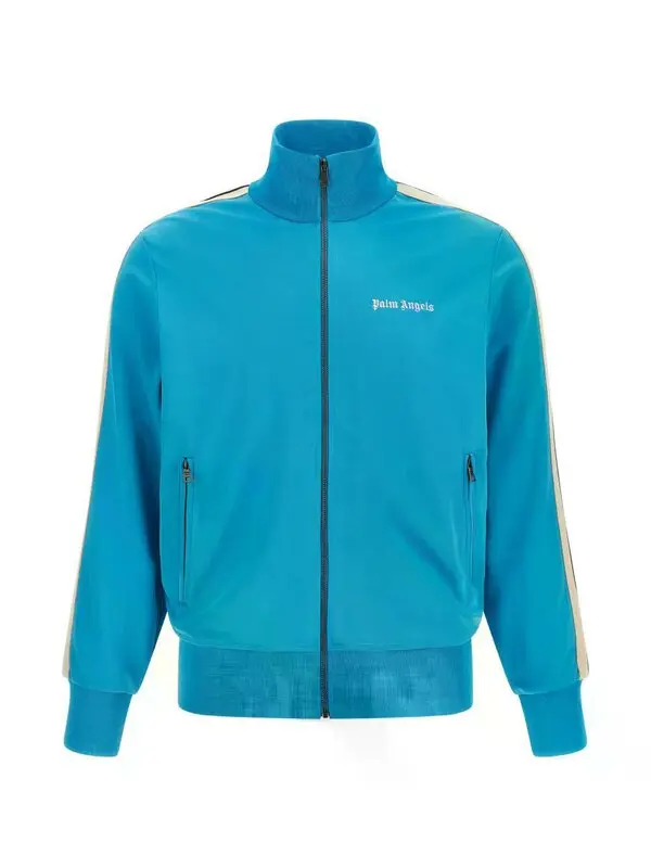 Palm Angels Track Stripe-detail Zip-up Sweatshirt