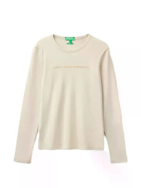 BENETTON Logo Print Long Sleeve T-shirt