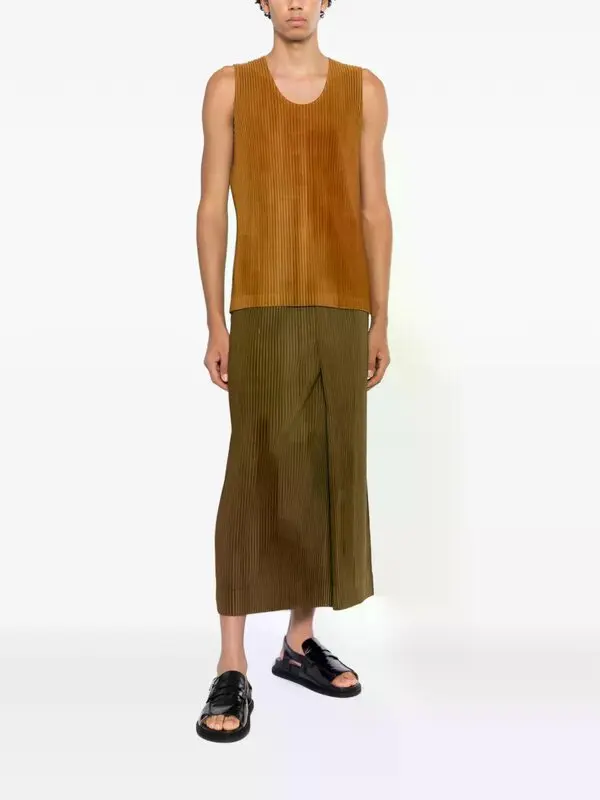 Issey Miyake Plissé-effect Vest Top