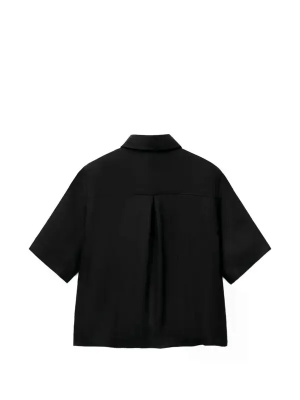 BENETTON Linen Shirt With Box-pleat Detail