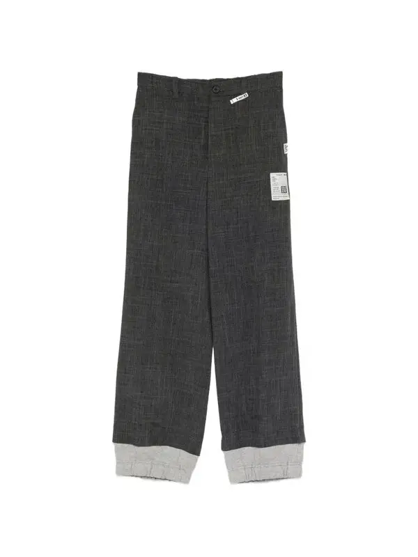 Mihara Yasuhiro Mix Layered Houndstooth Trousers