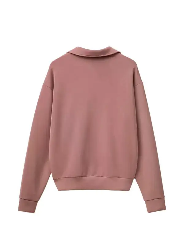 BENETTON Drop Shoulder V-neck Sweatshirt