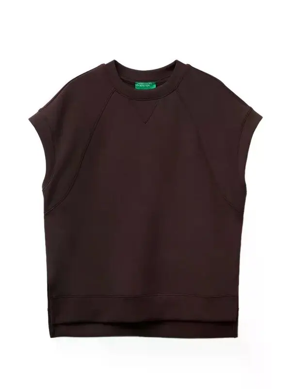 BENETTON Sleeveless Crew-neck T-shirt - Brown