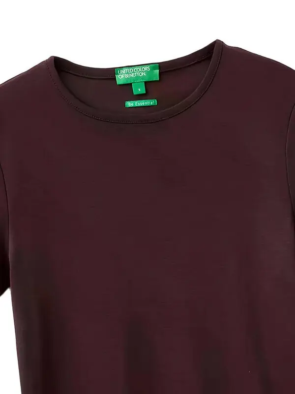 BENETTON Crew-neck Short-sleeve T-shirt - Brown