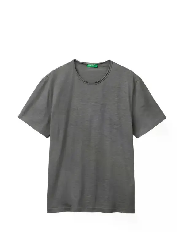 BENETTON Raw-edge Slub-texture T-shirt