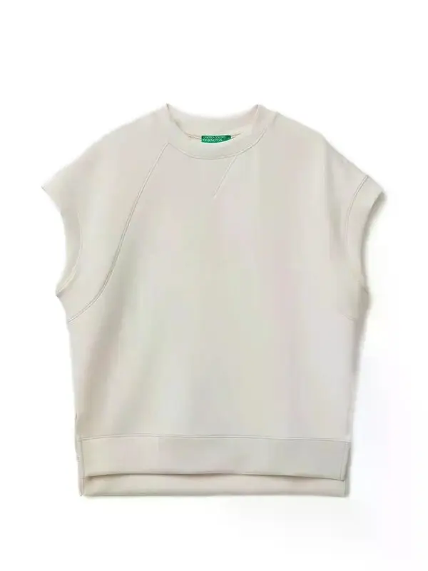 BENETTON Sleeveless Crew-neck Top - White