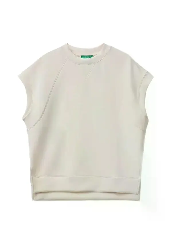 BENETTON Sleeveless Crew-neck Top - White