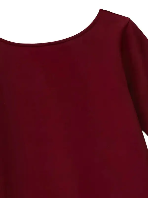 BENETTON Scoop Neck Short Sleeve T-shirt - Red