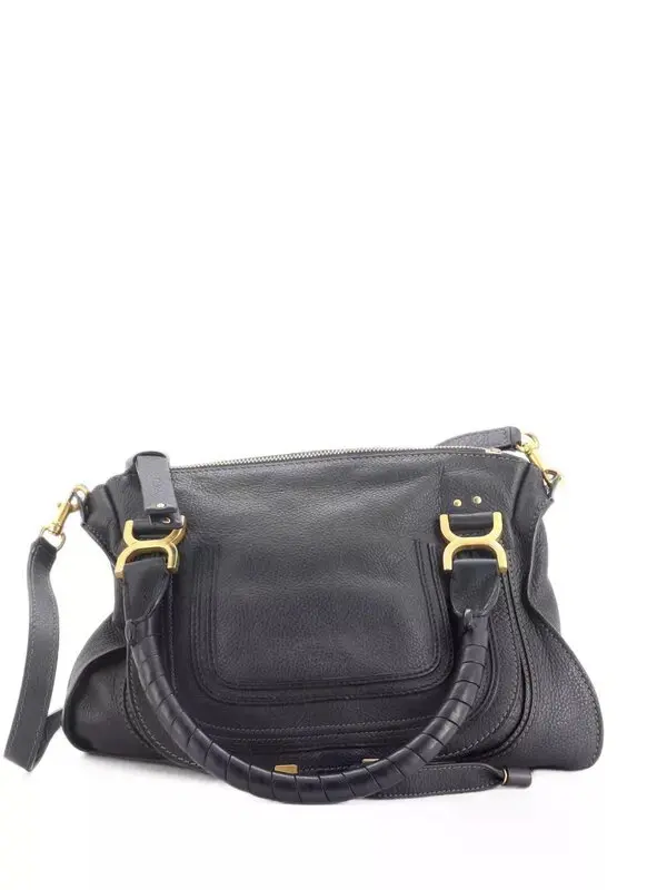 Chloé Marcie Leather Medium Satchel - Black