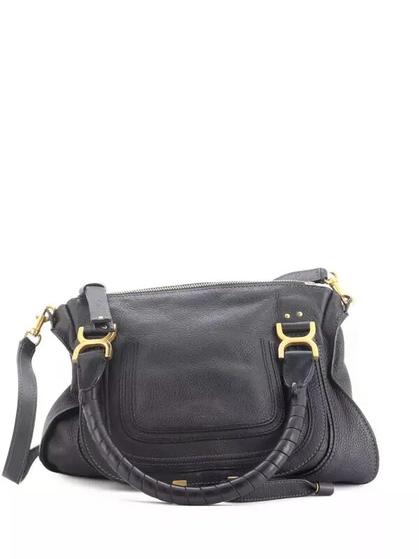 Chloé Marcie Leather Satchel - Black