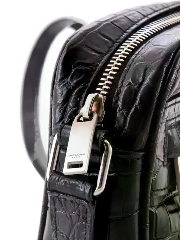 Saint Laurent Crocodile Embossed Leather Mini Camera Bag
