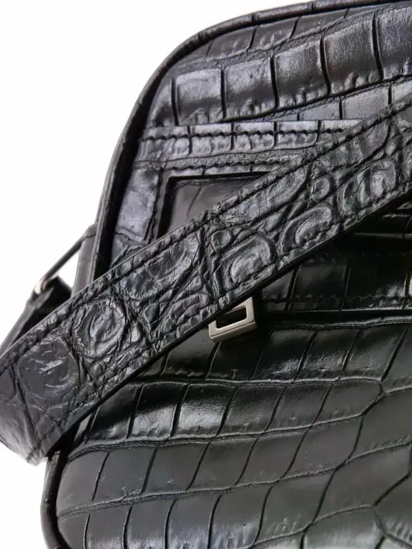 Saint Laurent Crocodile Embossed Leather Mini Camera Bag