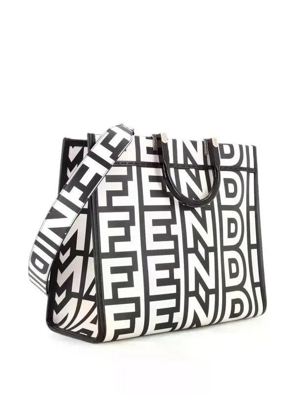 Fendi X Marc Jacobs Sunshine Shopper Printed Leather Medium Tote Bag