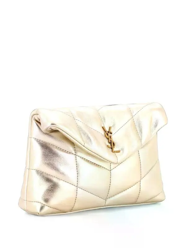Saint Laurent Loulou Puffer Leather Small Clutch Bag