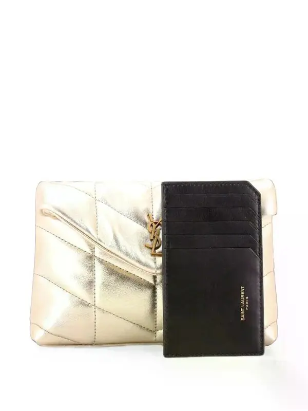 Saint Laurent Loulou Puffer Leather Small Clutch Bag