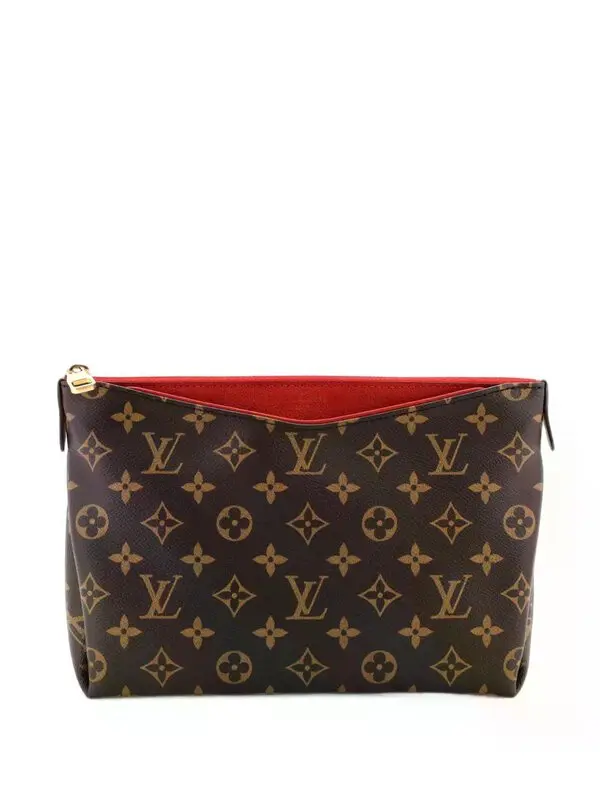 LOUIS VUITTON Pallas Beauty Case Monogram Canvas With Leather Clutch Bag - Red