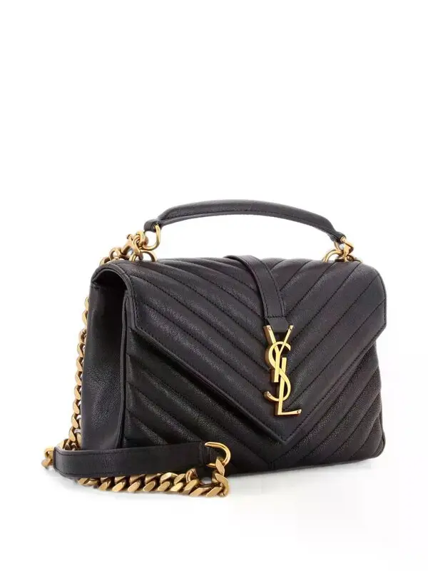 Saint Laurent Classic Monogram College Bag Matelasse Chevron Leather Medium Crossbody Bag