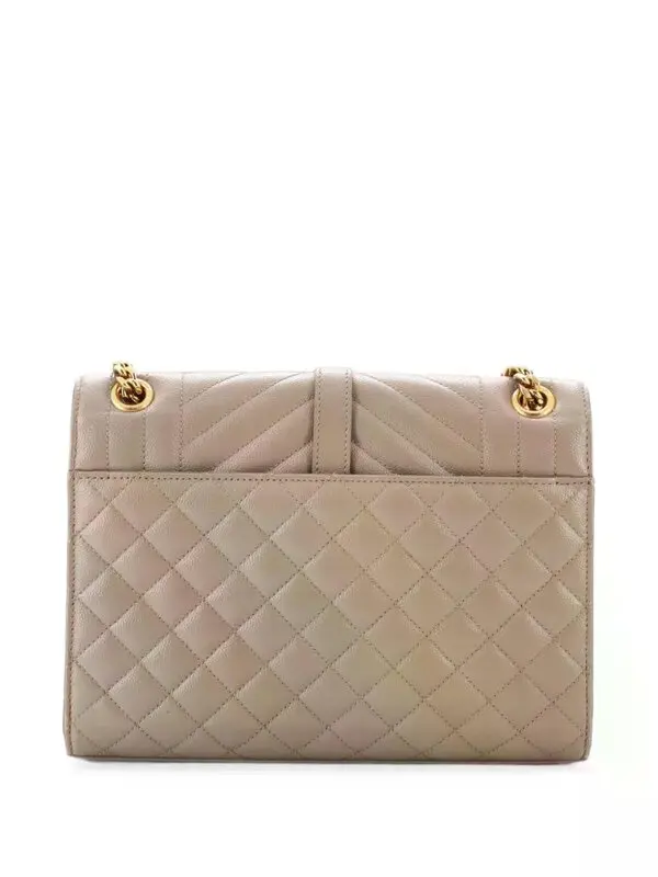 Saint Laurent Classic Monogram Envelope Satchel Mixed Matelasse Leather Medium Shoulder Bag