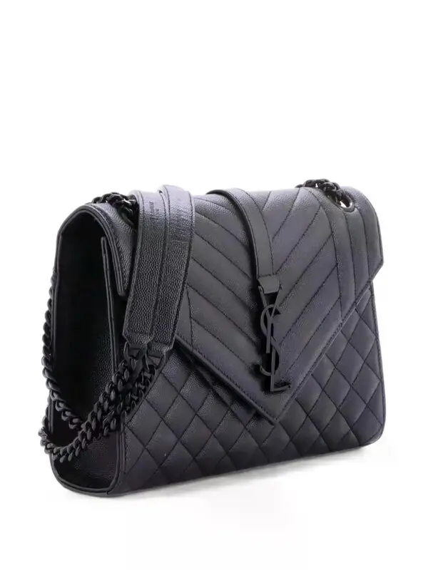 Saint Laurent Classic Monogram Envelope Satchel Mixed Matelasse Leather Medium Shoulder Bag
