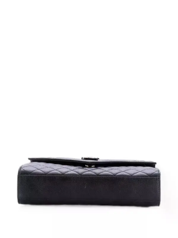 Saint Laurent Classic Monogram Envelope Satchel Mixed Matelasse Leather Medium Shoulder Bag