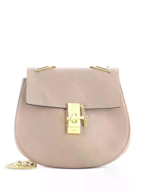 Chloé Drew Leather Small Crossbody Bag - Neutrals